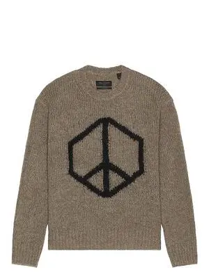 ALLSAINTS Message Crew Neck Sweater - Gunmetal Grey