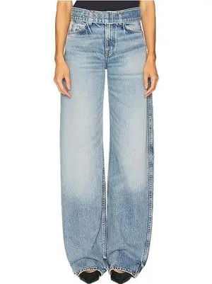 GRLFRND Austen Low Rise Belted Denim - Beverly Blvd