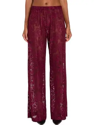 Amanda Uprichard Amanda Uprichard Mariko Lace Pants Wine
