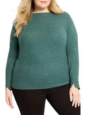 NIC+ZOE Knit Long-sleeve Top - Dark Pine