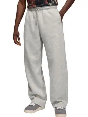 JORDAN Brooklyn Fleece Oversized Open-hem Pants - Grey