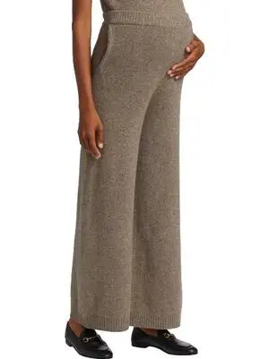 EMILIA GEORGE Ines Wide-leg Maternity Pants - Camel