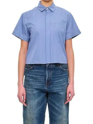 SACAI Mixed Pleated Shirt