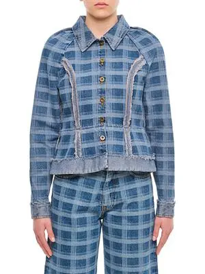 MOLLY GODDARD Alfie Denim Jacket - Blue