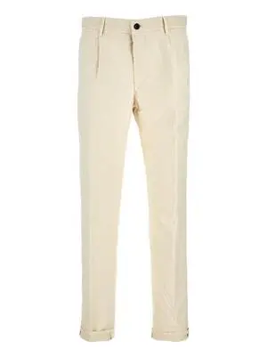 Incotex Slim Fit Cotton Trousers - White