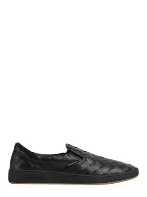 Bottega Veneta Woven Leather Sneakers - Black