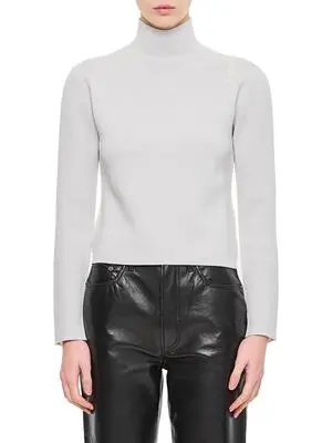 Marni Turtleneck Cropped Sweater - White
