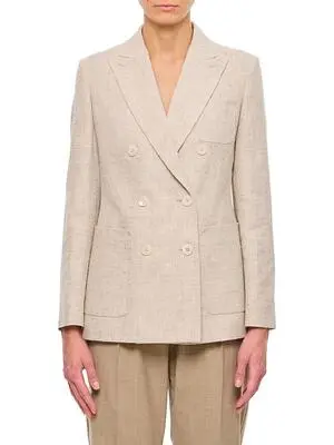 Max Mara Targa Linen Blazer - Beige