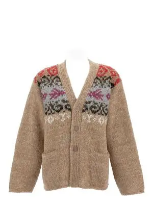 THIBAULT VAN DER STRAETE Three-button Wool Blend Cardigan - Beige