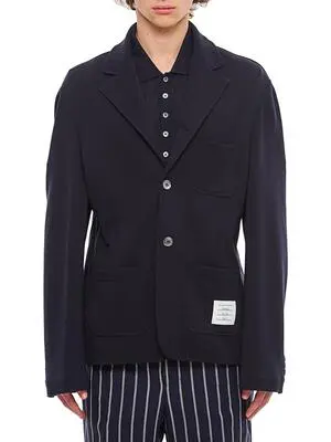 Thom Browne Single-breasted Wool Blazer - Blue