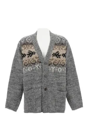 THIBAULT VAN DER STRAETE Three-button Wool Blend Cardigan - Grey