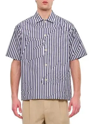 Sacai Short-sleeve Striped Shirt - Blue