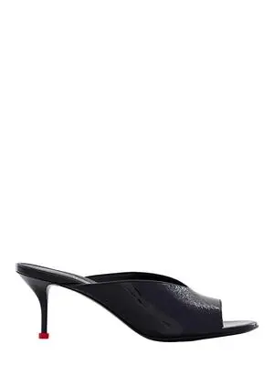 Alexander McQueen Leather Mule Sandals - Black