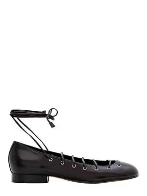 DURAZZI MILANO Ballerina With Laces - Black