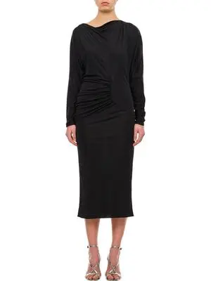 Khaite Oron Midi Dress - Black