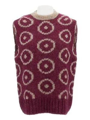 THIBAULT VAN DER STRAETE Sleeveless Jacquard Knit Sweater - Viola