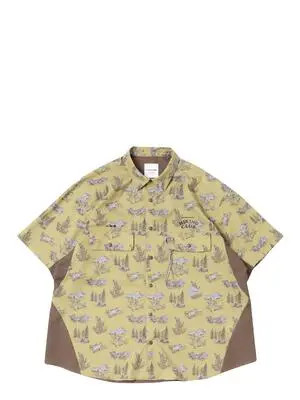 AND WANDER 193 Hiking Club Tech Shirt - Beige