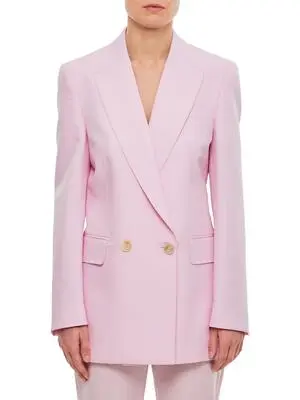Alexander McQueen Wool Double-breasted Jacket - Rose