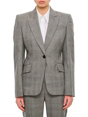 Alexander McQueen Single-breasted Jacket - Grey