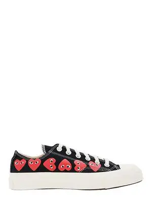 Play Comme Des Garcon X Converse Low Top Sneakers - Black