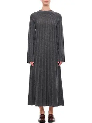 Loulou De Saison Irma Wool Dress - Grey