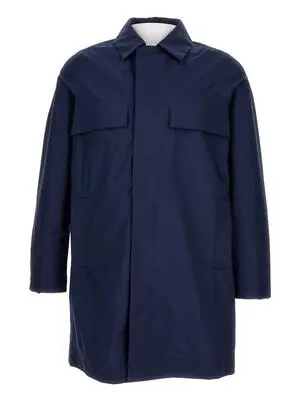 K-WAY Cotton Poplin Trench Coat - Blue
