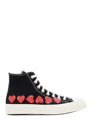 Play Comme Des Garcon X Converse High-top Sneakers - Black