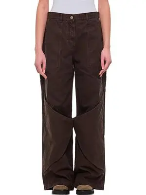 Attico Baggy Trousers - Brown