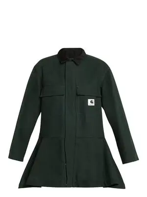 Sacai X Carhartt Wip Duck Flare Barn Jacket - Green