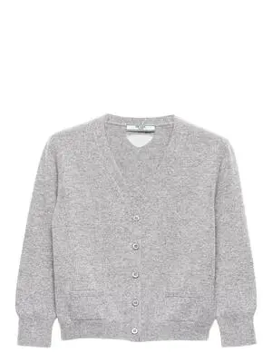 Prada Cashmere V-neck Cardigan - Grigio