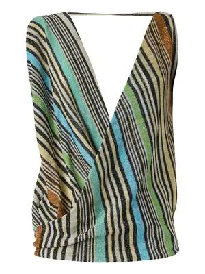 Missoni Draped Knit Wrap Top - Stripe