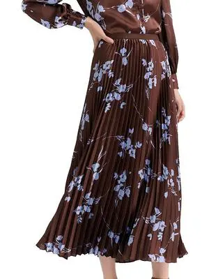 CARTOLINA Claudia Skirt - Upstate Floral In Espresso