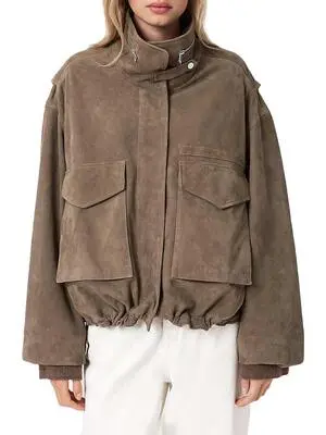 ALLSAINTS Clay Suede Jacket - Walnut Brown