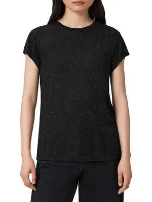 ALLSAINTS Anna Shimmer Tee Black