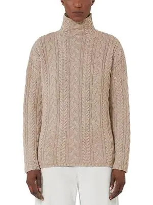Max Mara Genova Wool Cashmere Sweater - Beige