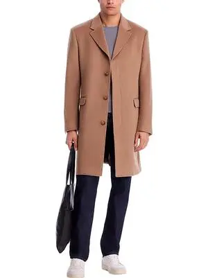 Vince Wool & Cashmere Flyfront Topcoat - Camel