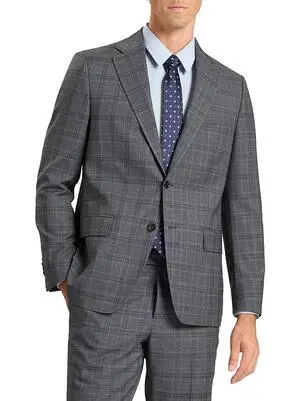 Ted Baker London Plaid Modern Fit Suit Jacket - Grey