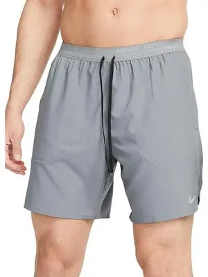 Nike Stride Brief Lined 7" Running Shorts Smoke Gray/reflective