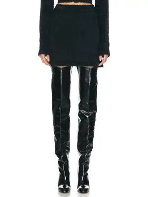Helmut Lang Mini Eyelash Skirt - Black