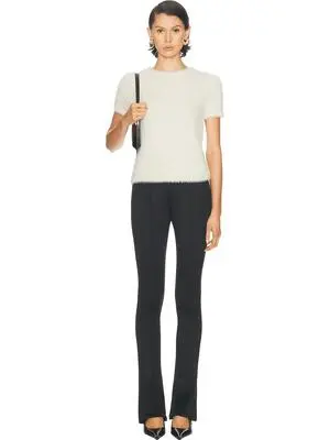 Helmut Lang Crop Eyelash Tee - Ivory