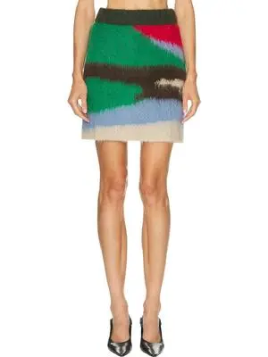 THE ELDER STATESMAN Topo Jacquard Skirt - Multi