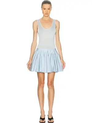 Alaïa Mini Godet Dress - Bleu Neige