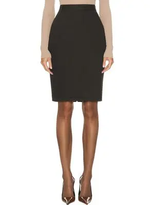 Saint Laurent Pencil Skirt - Deep Brown