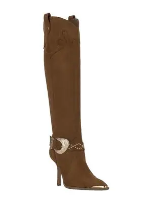 Jessica Simpson Kenzin Knee High Western Boots - Safari Brown