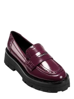 Dkny Sahana Platform Penny Loafer Burgundy