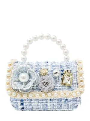 PUTTISU Pearl Garden Handbag - Blue Hydrangea