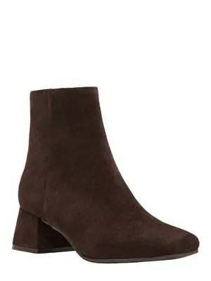 Blondo Lizzy Waterproof Square Toe Block Heel Bootie - Java Suede