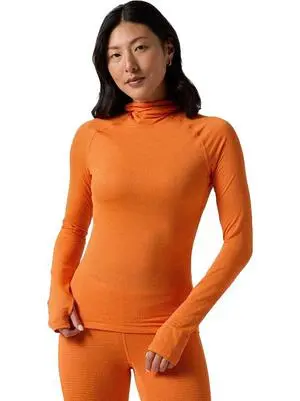 BACKCOUNTRY Pines Microgrid Ultra-Lt Baselayer Balaclava Top Boundary Orange