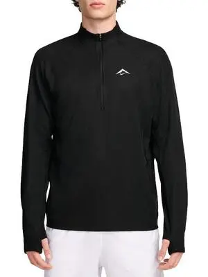 Nike Dri-fit Half Zip Midlayer Trail Top - Black/summit White