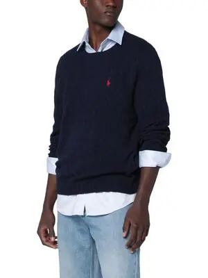 Ralph Lauren Cable Knit Wool And Cashmere Jumper - Blue